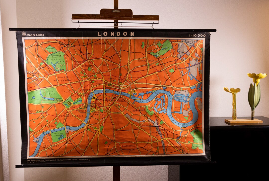 Vintage Pull Down Chart London School Chart - Etsy