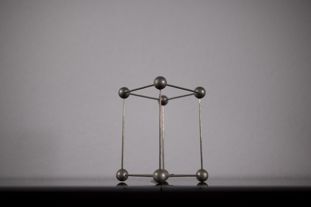 Vintage Molecular Atomic Structure Model of Tetragonal Crystal System ...