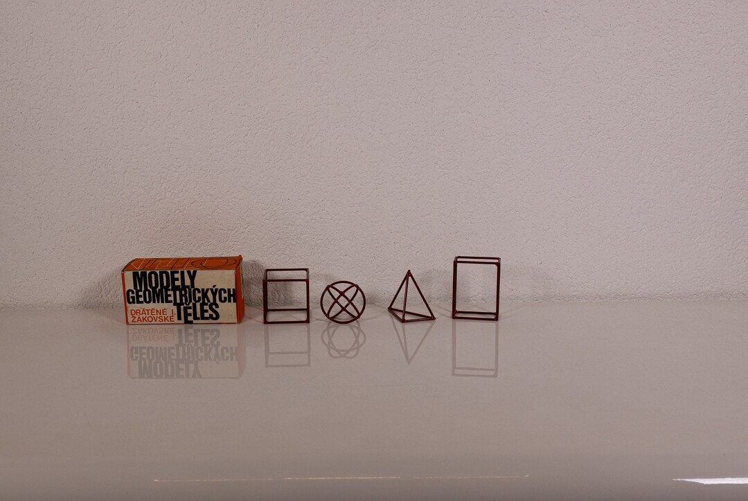 4 Boxes Vintage Geometric Model of Steel Wire Models in a Box, I Sell ...