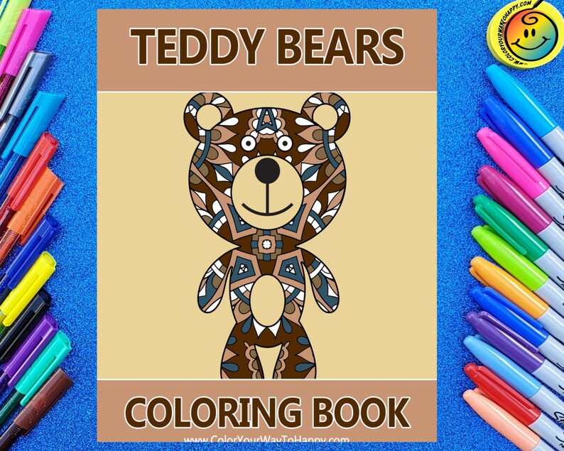 Teddy Bear Coloring Book Cute Teddy Bear Pics Printable - Etsy Australia