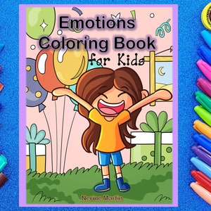 Emotions Coloring Book for Kids 32 Coloring Pages for Kids - Etsy