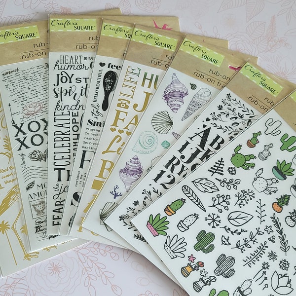 Crafter Square Rub on Transfers - Etsy