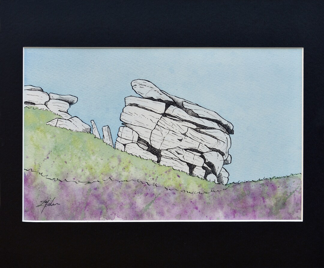 Original Ink and Watercolour 'cowper Stone' - Etsy UK