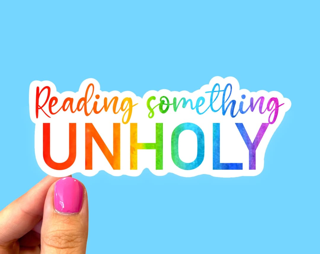 Reading Something Unholy, Tablet Sticker, Book Club, Smut Stickers ...