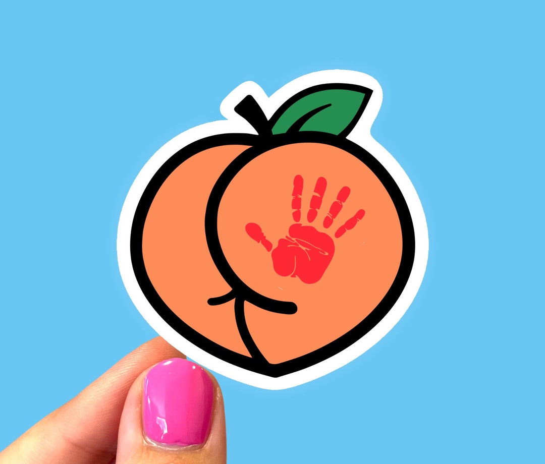 Peach Slap Sticker, Smut Sticker, Tablet Sticker, Book Club, Laptop Sticker, Naughty Sticker ...