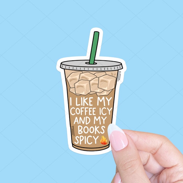 I Like My Book Spicy and Coffee Icy - Etsy