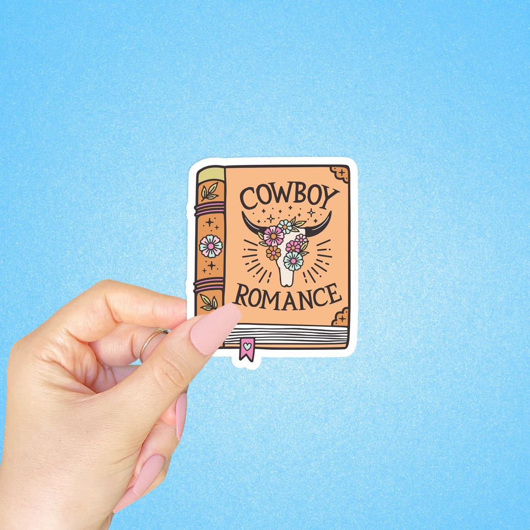 Cowboy Romance Sticker, Book Tropes Sticker, Tablet Sticker, Book ...
