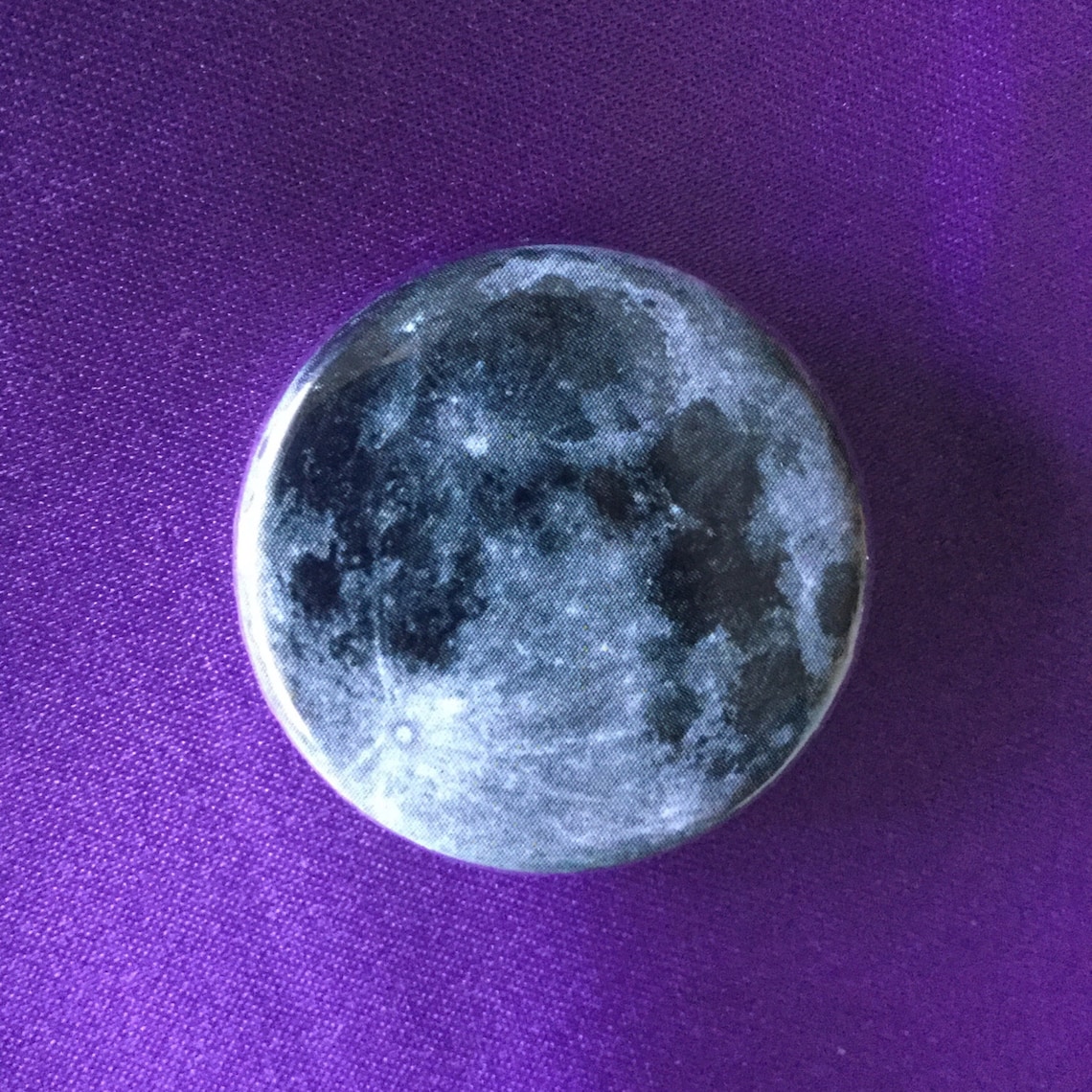 Full Moon Button / Lunar Button / Full Moon Fridge Magnet / - Etsy