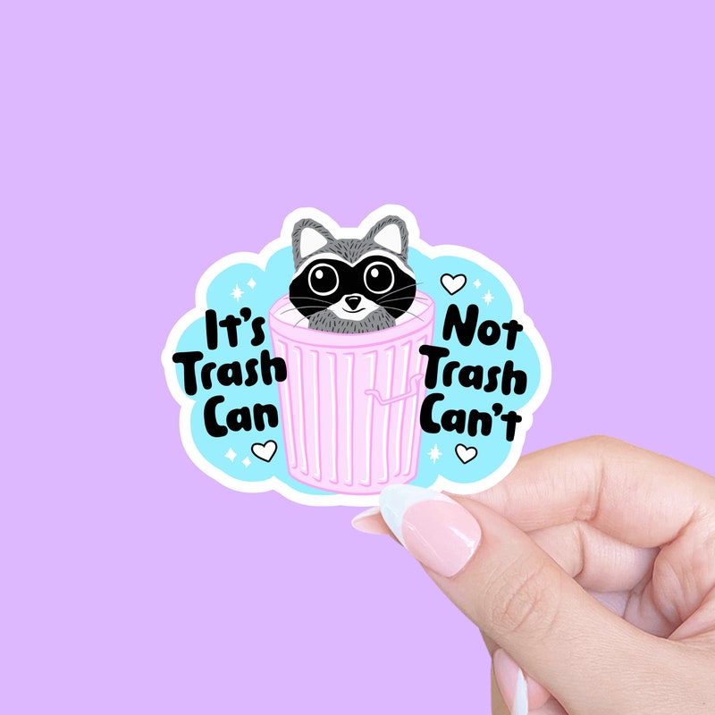 Trash Can Sticker - Etsy