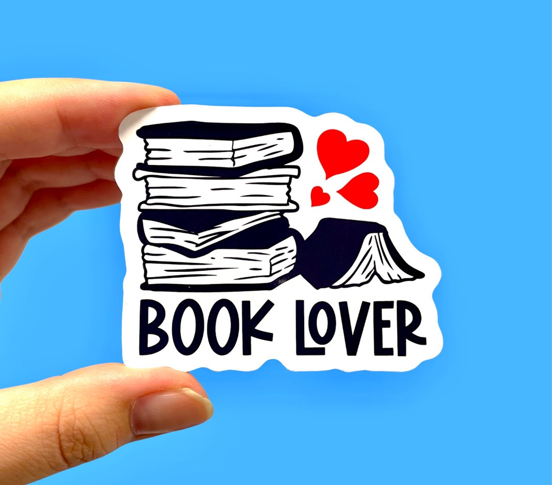 Book Lover Sticker | Book Nerd Sticker | Pile of Books Sticker ...