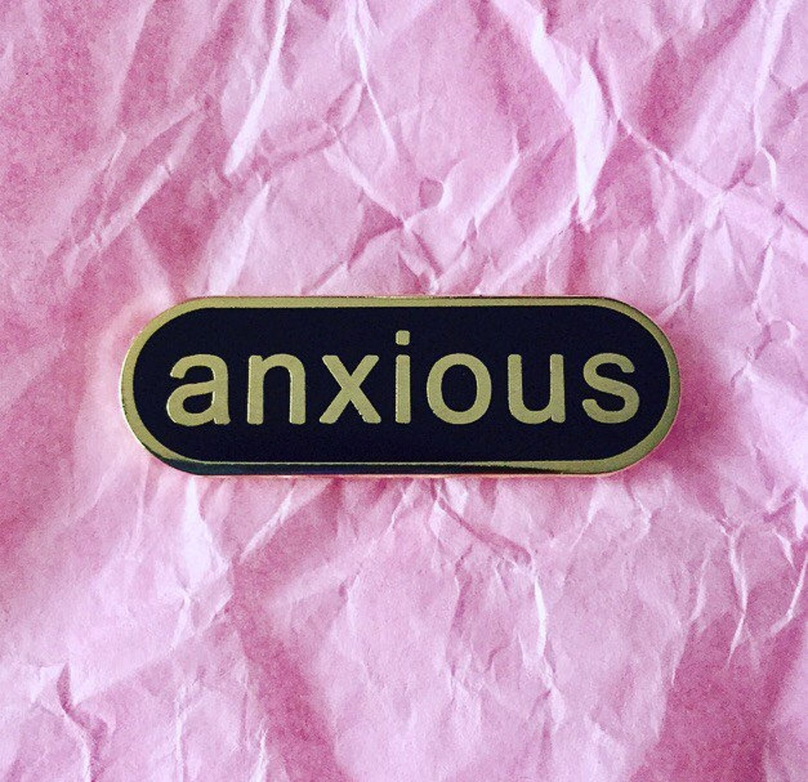 Anxious Enamel Pin / Mood Enamel Pin / Anxiety Alliance Pin - Etsy