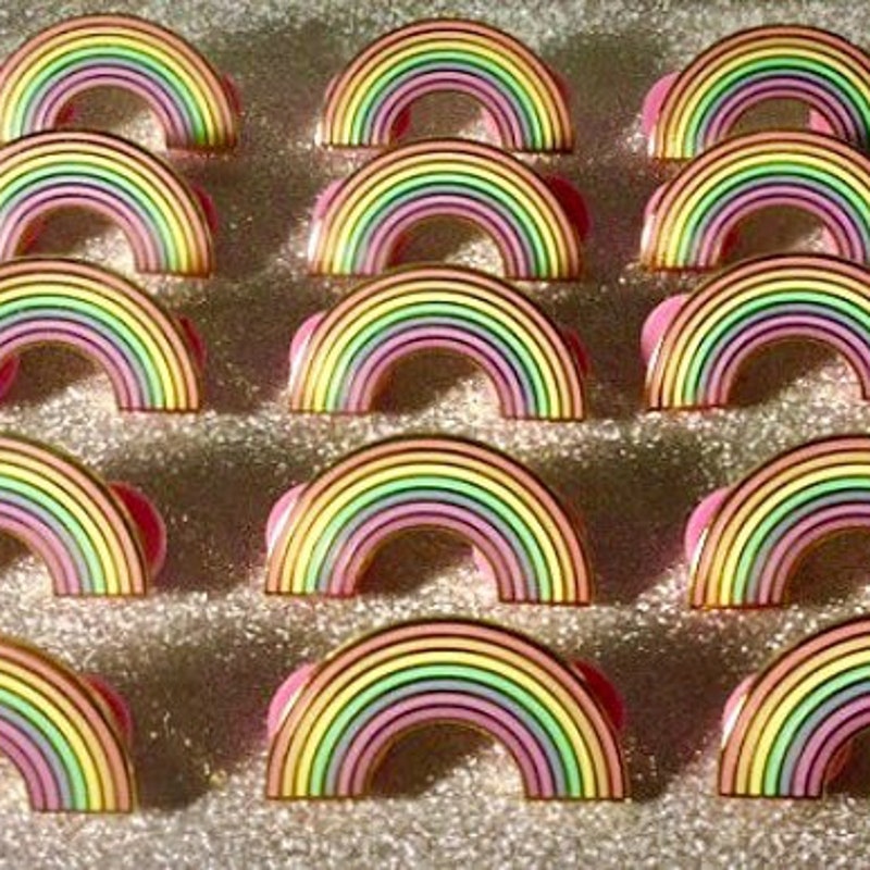 Rainbow Pins - Etsy