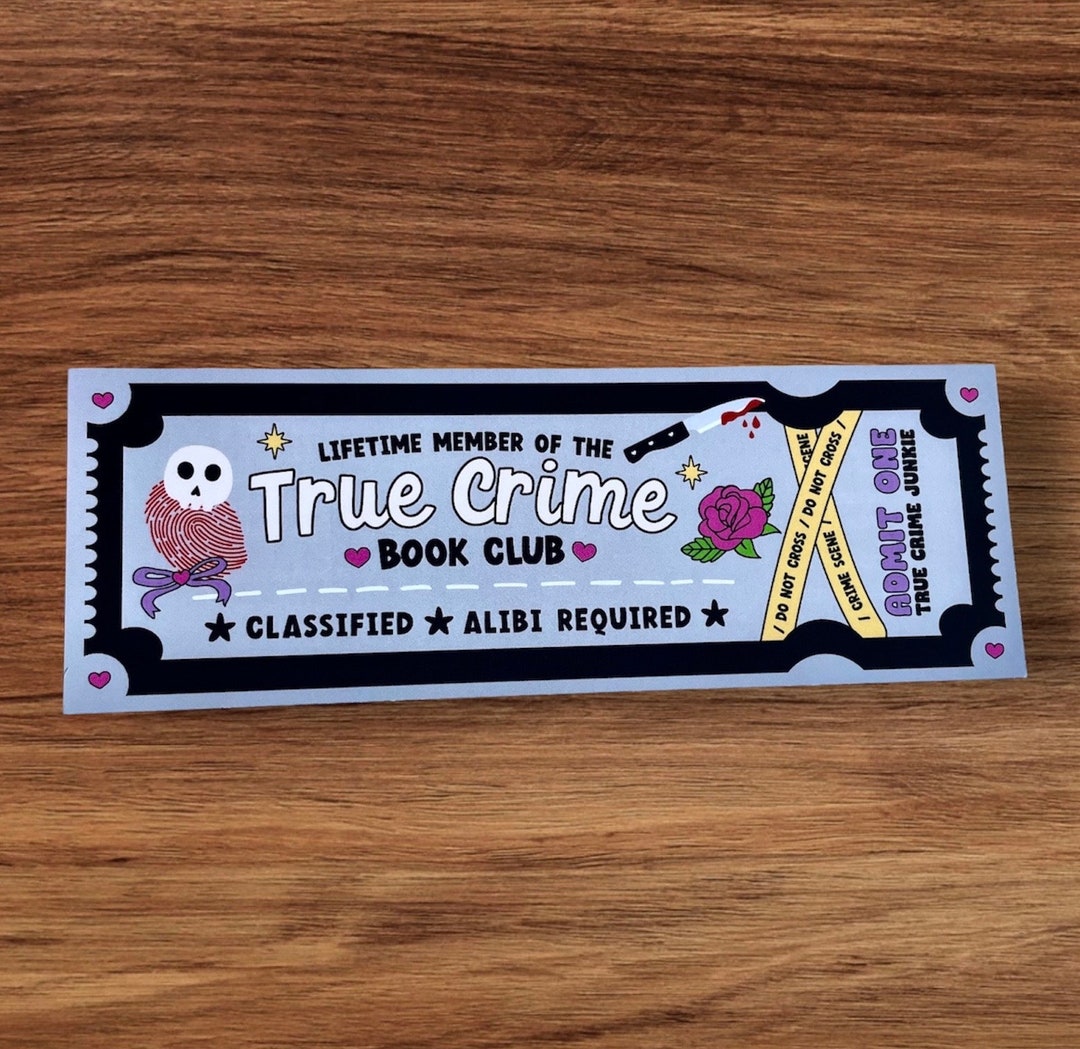 True Crime Bookmark, True Crime Book Club, Bookish Merch, True Crime ...