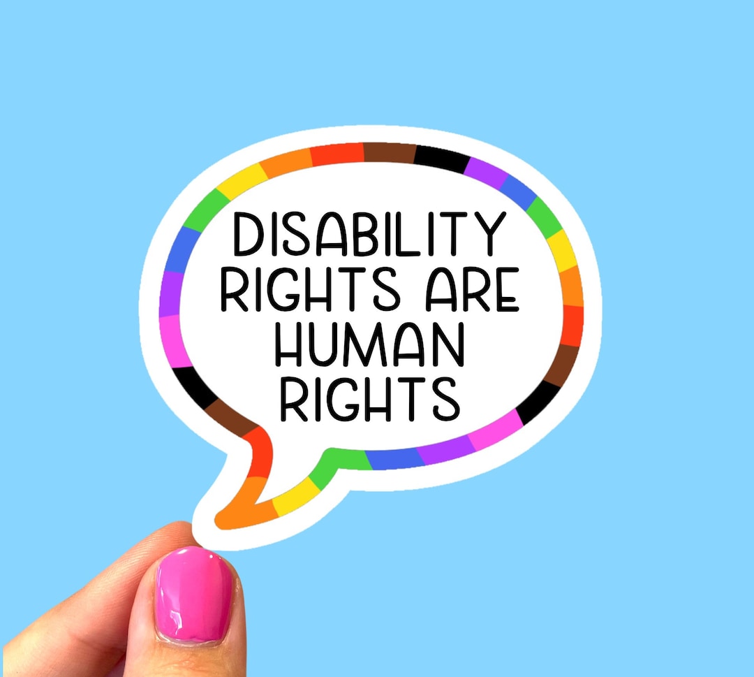 Disability Rights Are Human Rights, Social Justice Sticker, Laptop ...