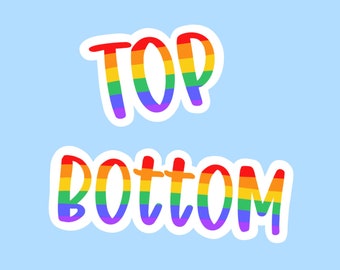 Top Bottom Sticker - Etsy