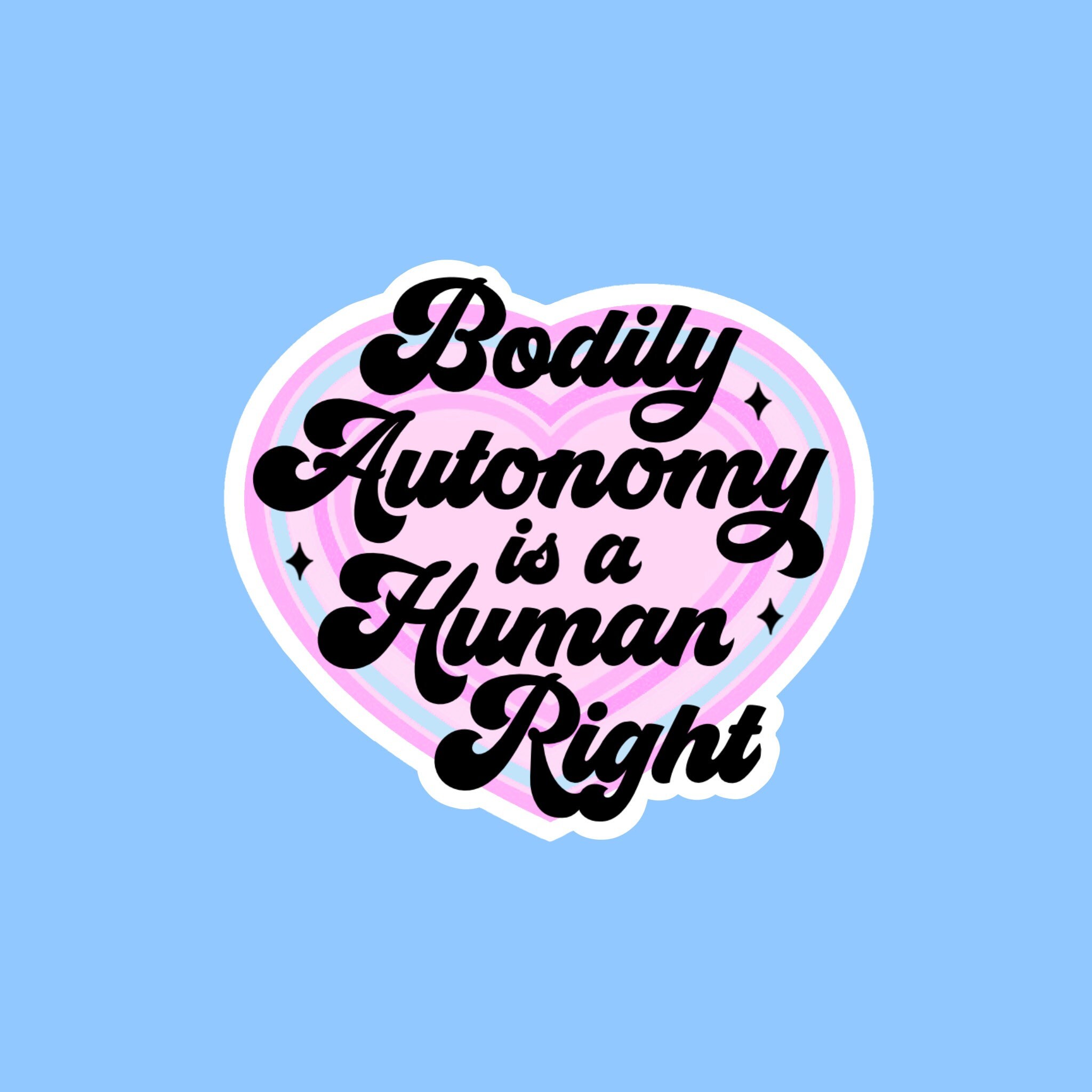 Bodily Autonomy is a Human Right Pro-choice Sticker - Etsy