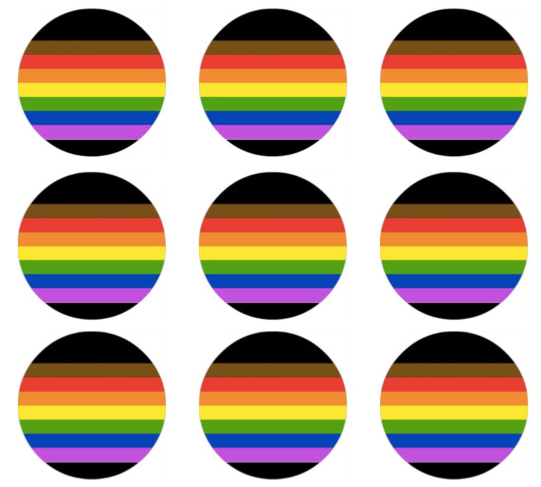 Inclusive Pride Flag Button Template for 0.75", 1", 1.25" or 2.25 ...