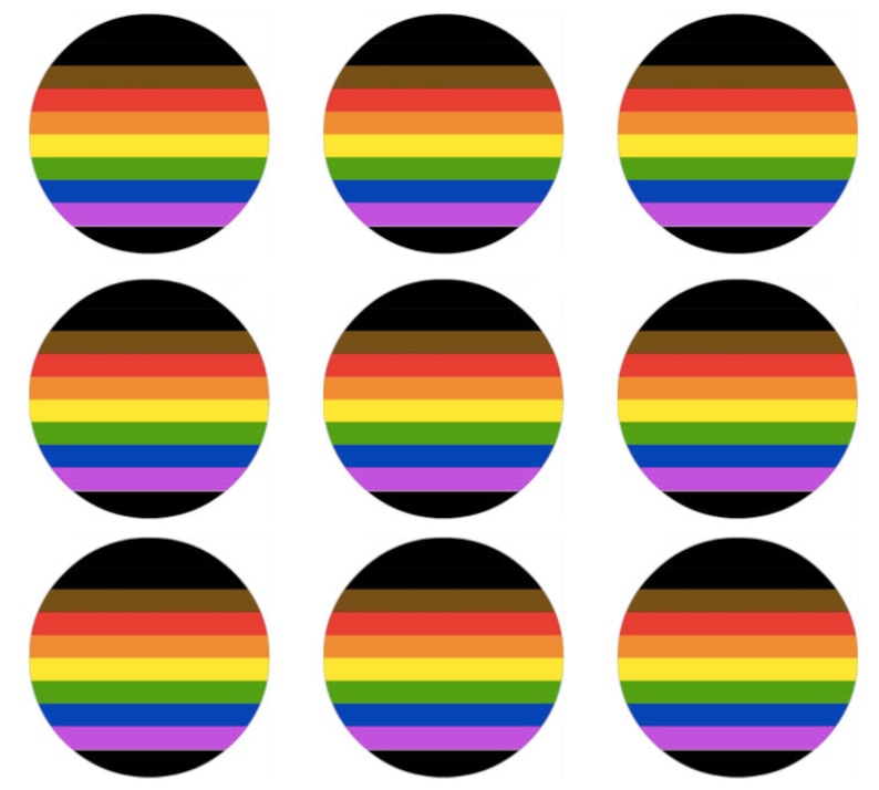 Inclusive Pride Flag Button Template for 0.75", 1", 1.25" or 2.25 ...