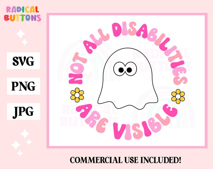 Mental Health SVG PNG JPG, Not All Disabilities Are Visible Svg Png ...