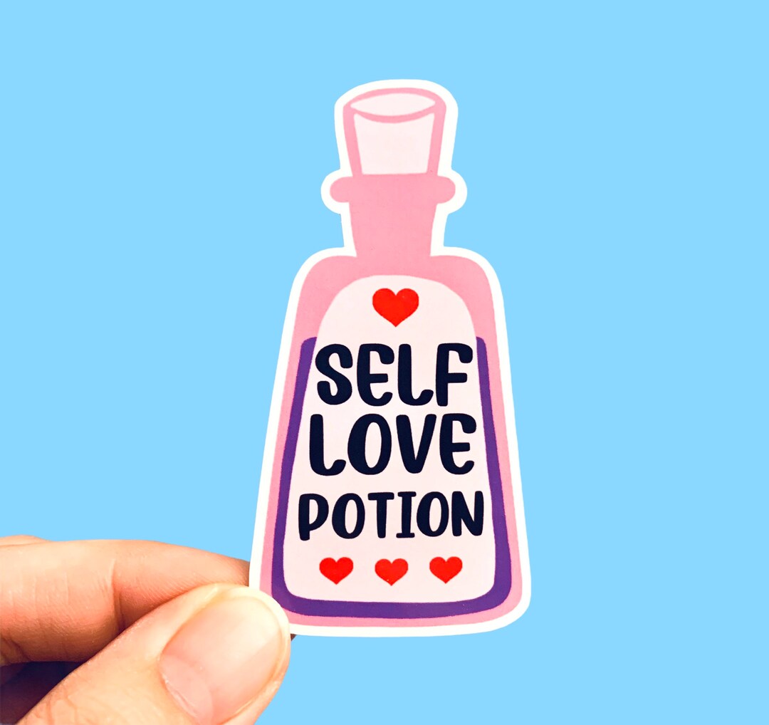 Self Love Sticker, Self Love Potion, Mental Health Sticker, Social ...