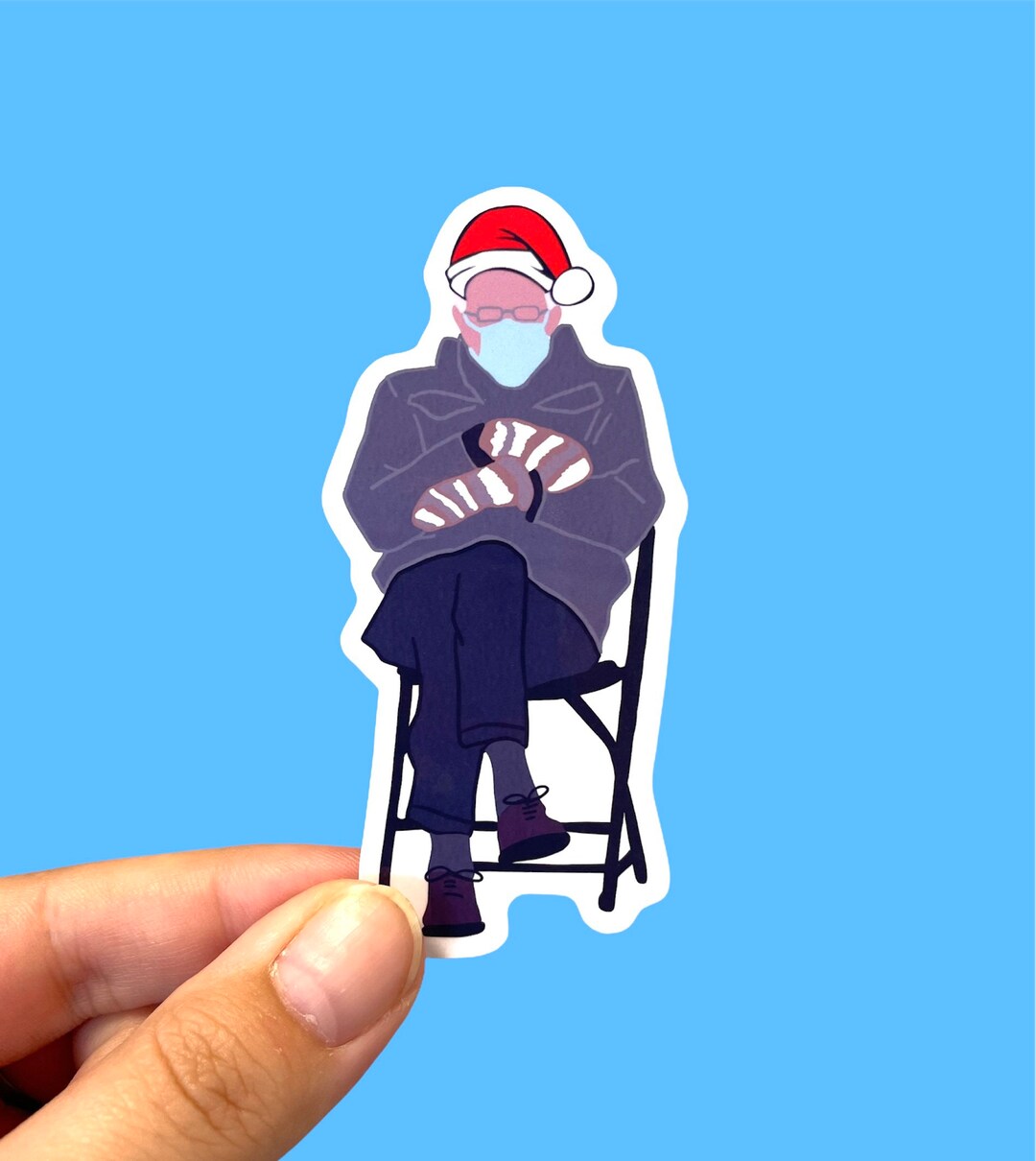 Santa Bernie Sticker Bernie Inauguration Bernie Mittens Stickers Bernie ...