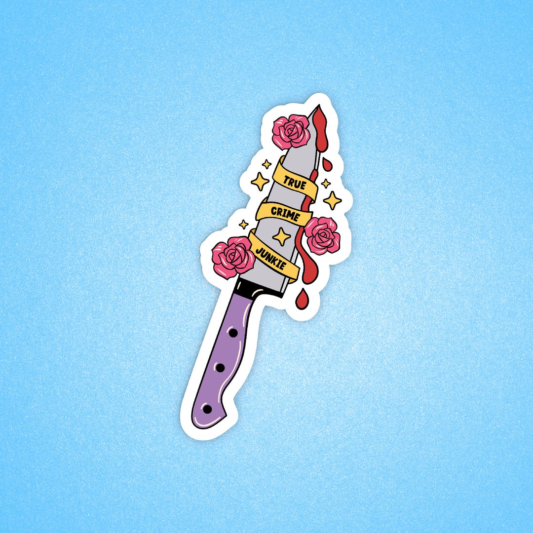True Crime Junkie Sticker, True Crime Sticker, True Crime Lover, Laptop ...