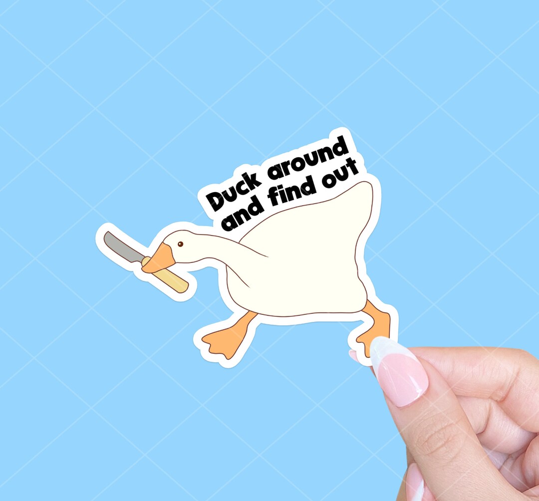 Duck Around and Find Out Sticker, Funny Sticker, Duck Sticker, Adult ...