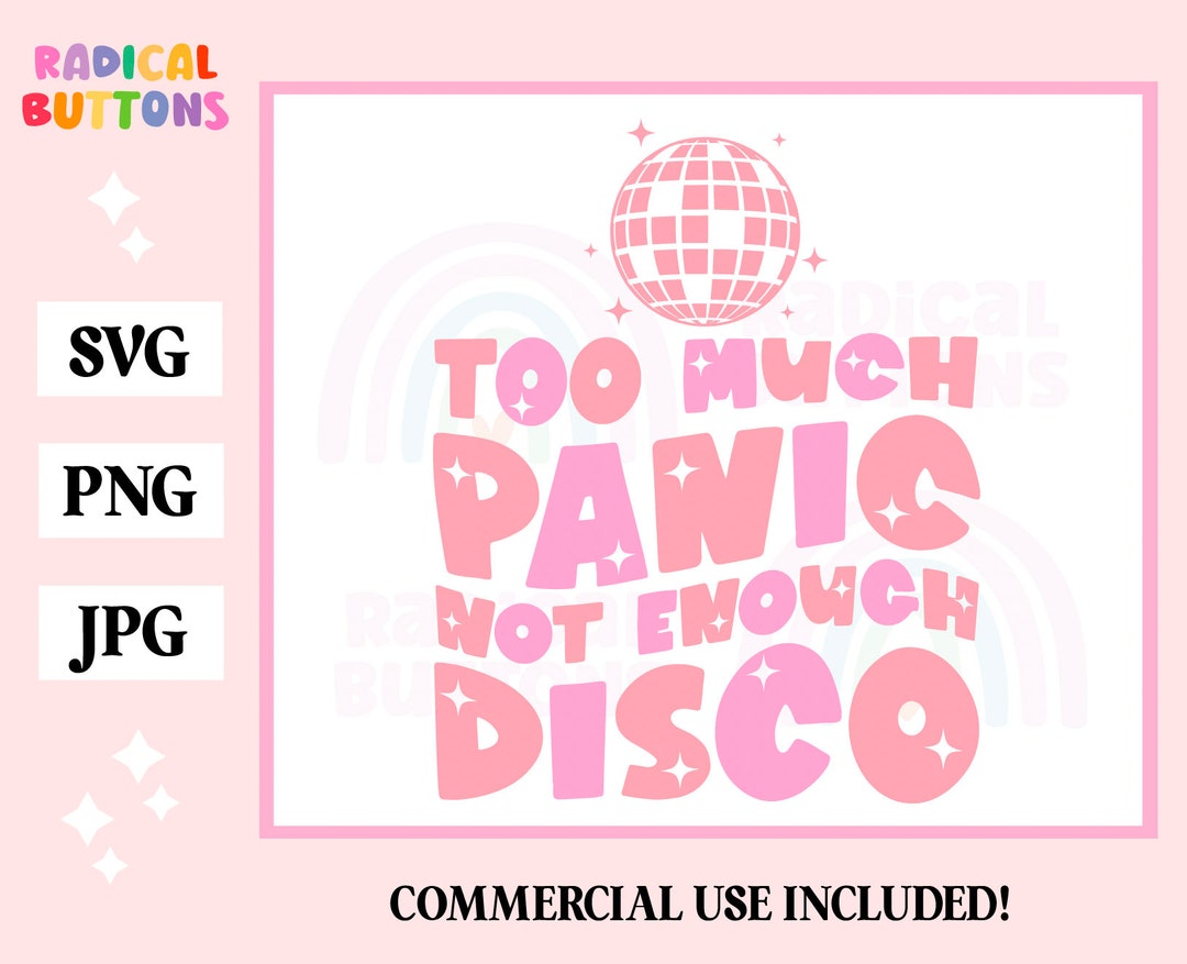 Mental Health SVG PNG JPG, Too Much Panic Svg, Anxiety Svg, Funny ...