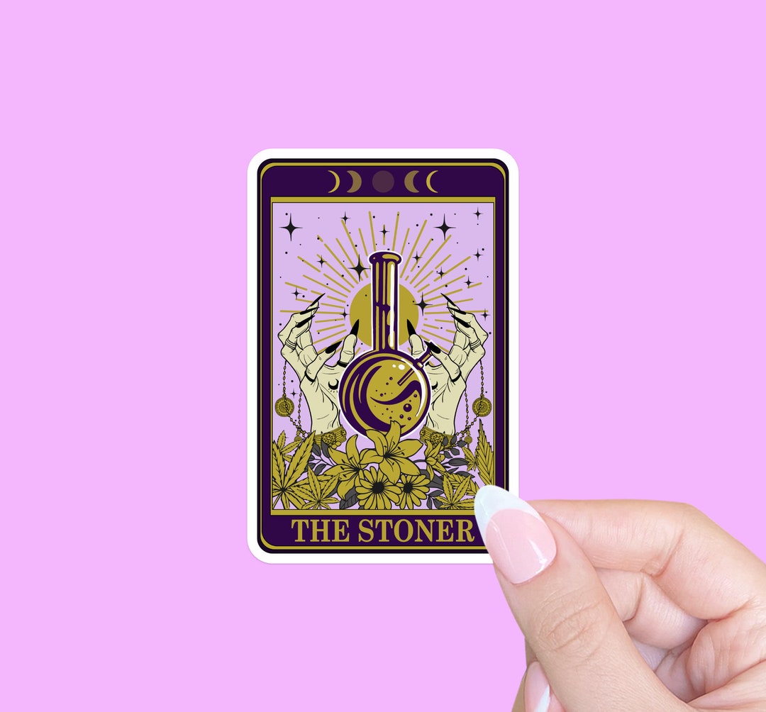 The Stoner Tarot Card Sticker, Funny Sticker, 420 Sticker, Sticker for ...
