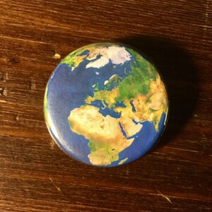 Earth Button / Earth Fridge Magnet / Planet Earth Button/ Astronomy ...