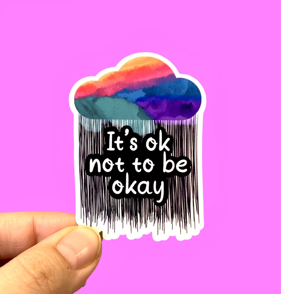 It’s Ok Not to Be Okay, Mental Health Sticker, Laptop Sticker, Anxiety ...