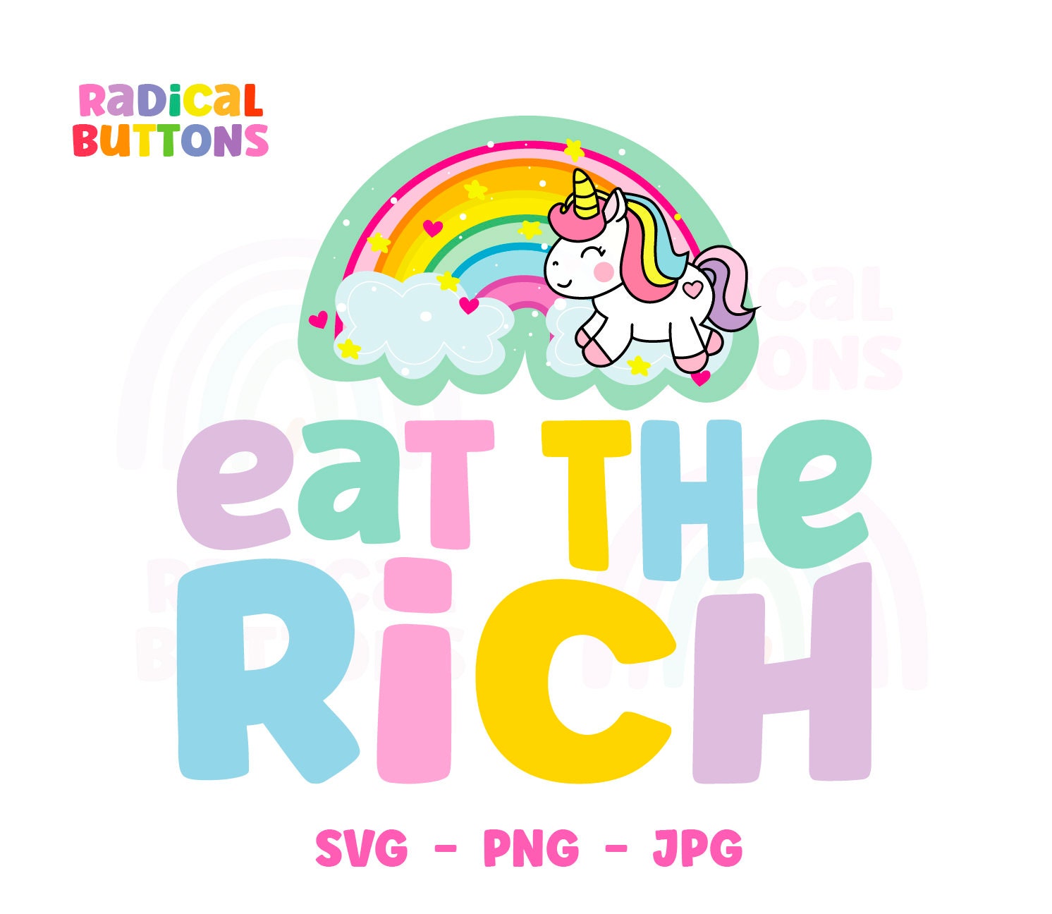 Eat the Rich SVG PNG JPG Social Justice Svg Unicorn Svg Png - Etsy