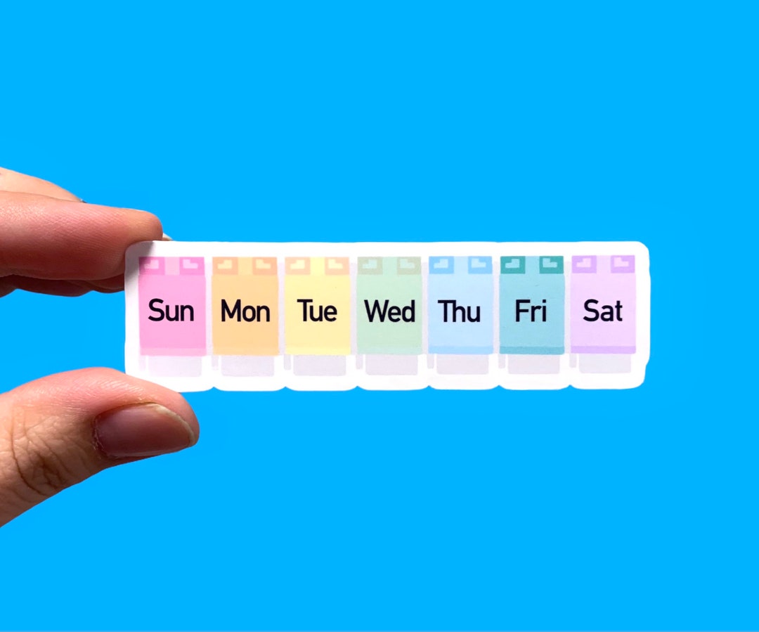 Pill Organizer Sticker, Meds Sticker, Mental Health Sticker, Medical ...
