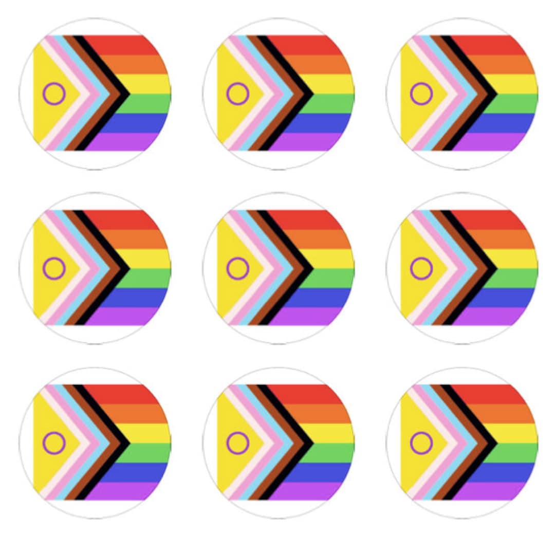 Progress Pride Flag Button Template for 1", 1.25" or 1.75" Buttons ...