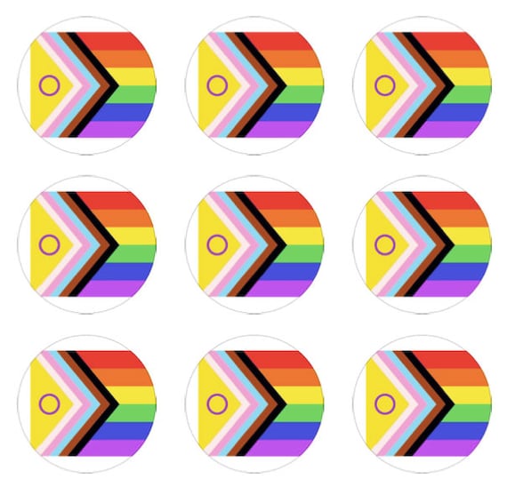 Progress Pride Flag Button Template for 1 1.25 or - Etsy
