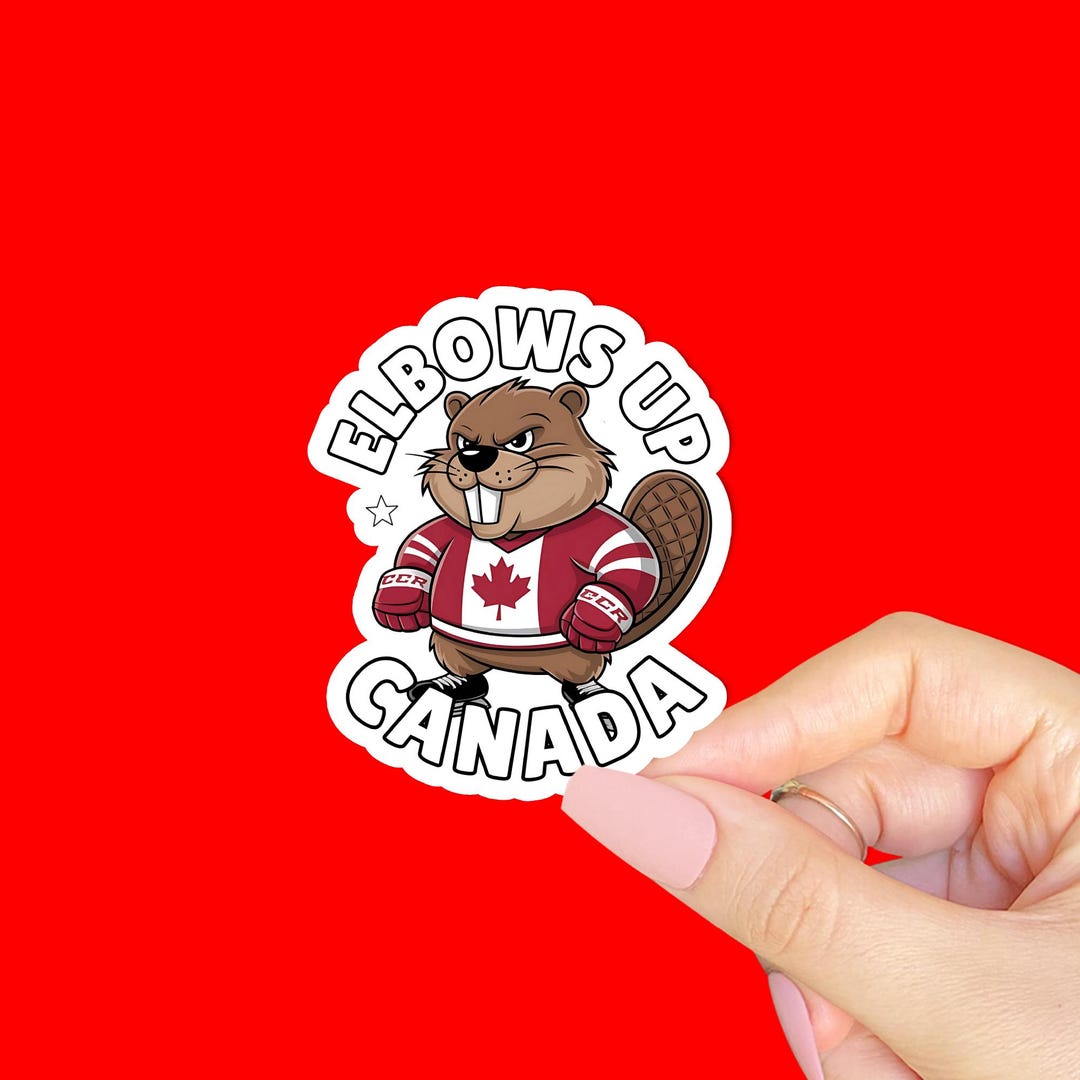 Elbows up Canada Sticker, Canada Pride Sticker, Anti Trump Sticker ...