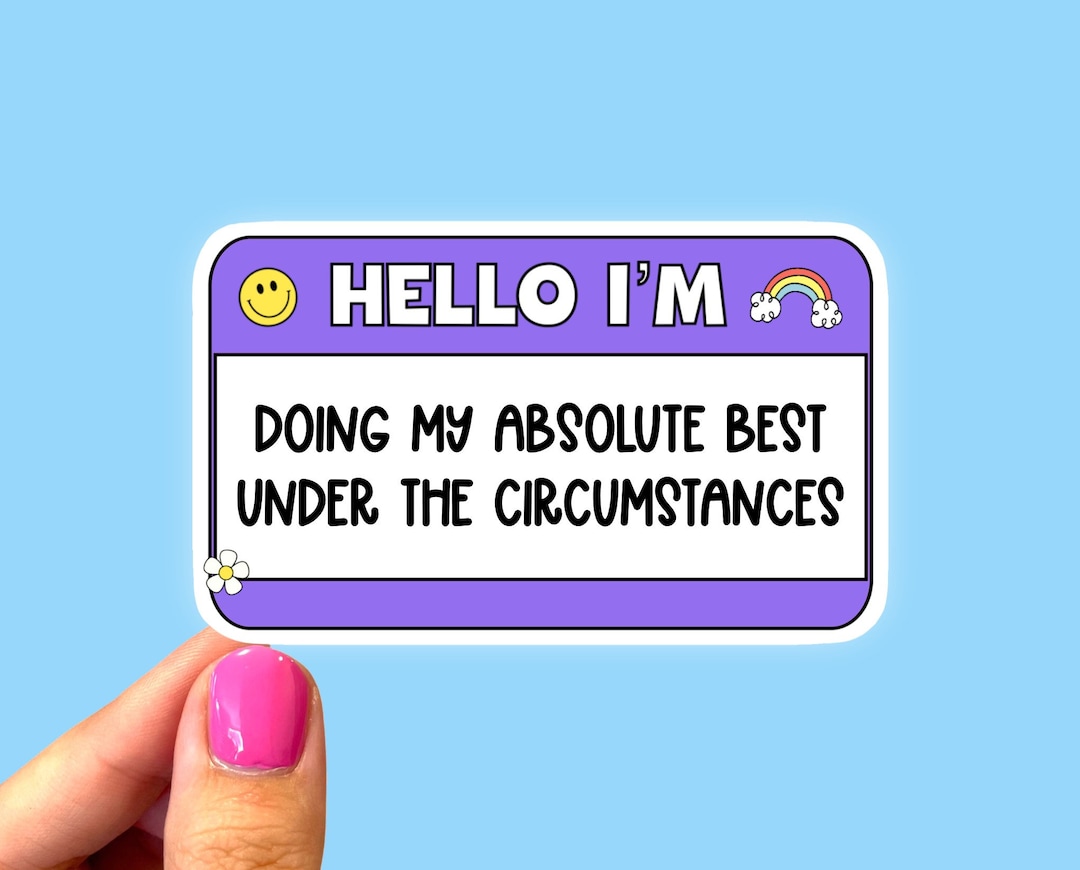 Doing My Best Sticker, Inspirational Sticker, Trendy Sticker, Mental ...