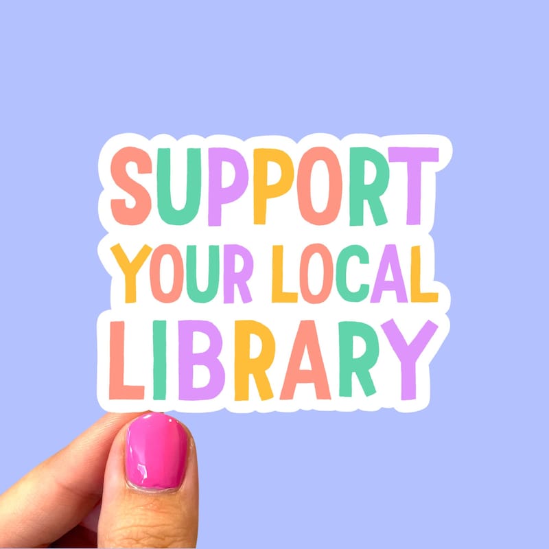 Library Sticker - Etsy