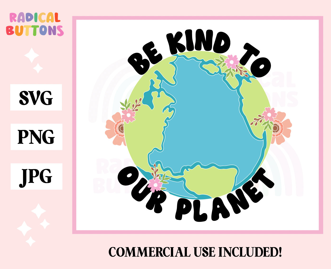 Be Kind to Our Planet SVG PNG JPG, Climate Change Svg, Trendy Svg ...