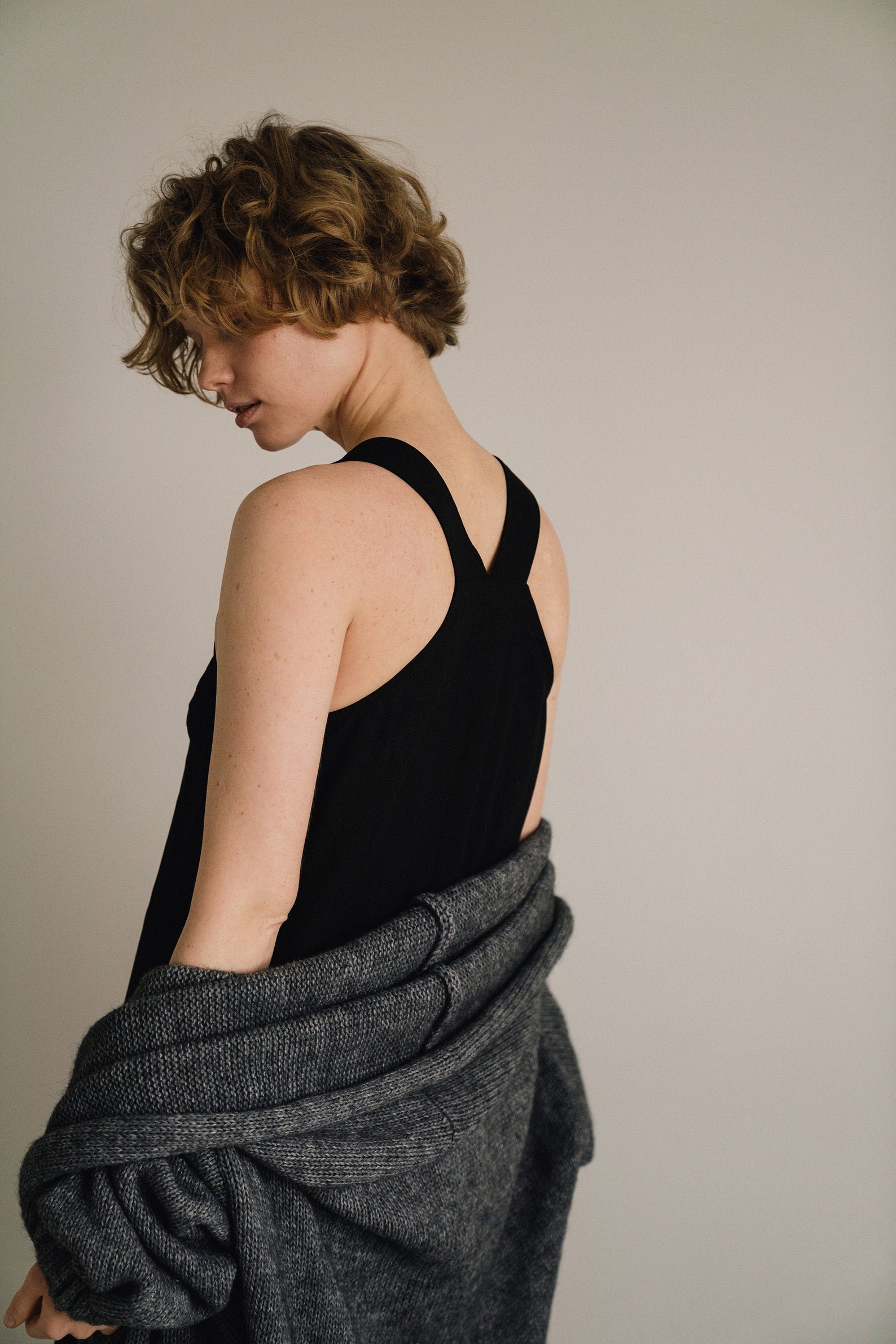 Linen Pinafore dresses / Black linen pinafore dress / Navy | Etsy