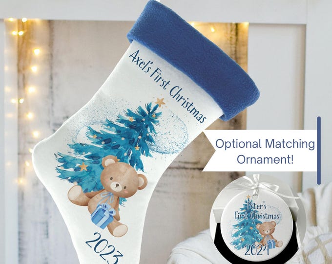 Nutcracker Stocking, Kids Christmas Stocking, Red Christmas Stocking ...