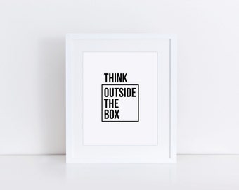 Think Outside the Box Poster - Etsy