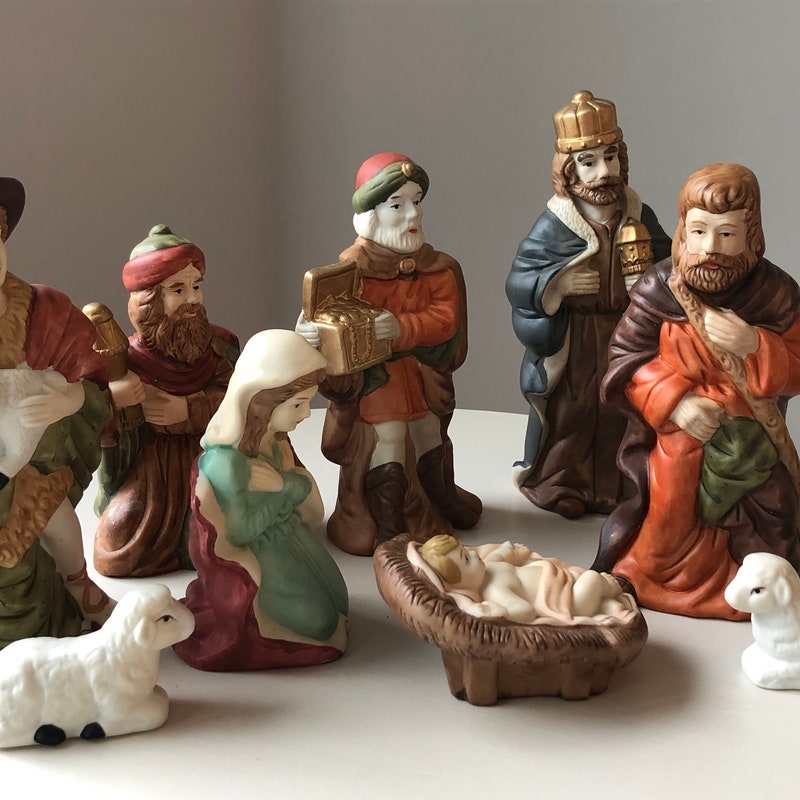 Ceramic Nativity Set - Etsy