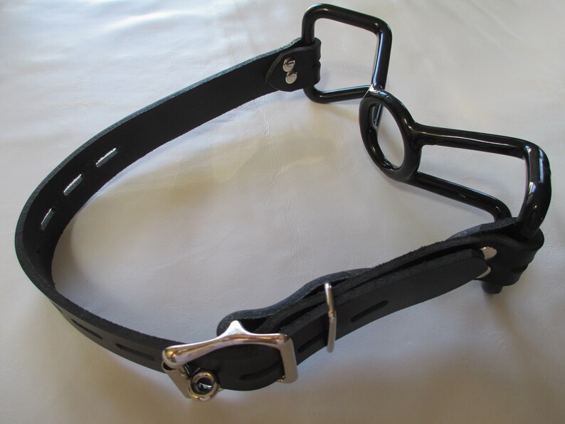 Limited Edition Black Leather/Rubber Coated Locking Spider Gag | Etsy