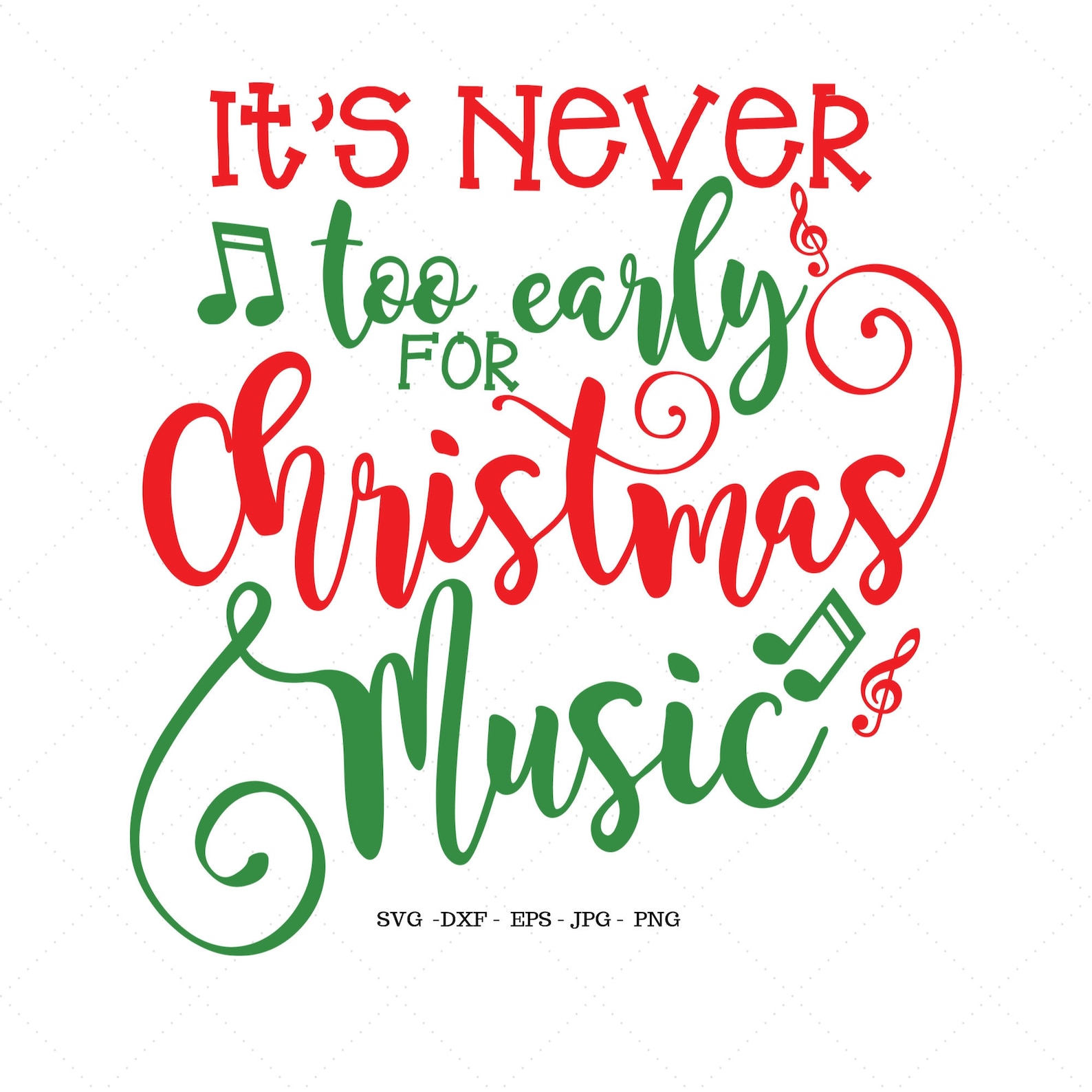 Christmas Music Clipart Music Christmas Gift Christmas Shirt | Etsy