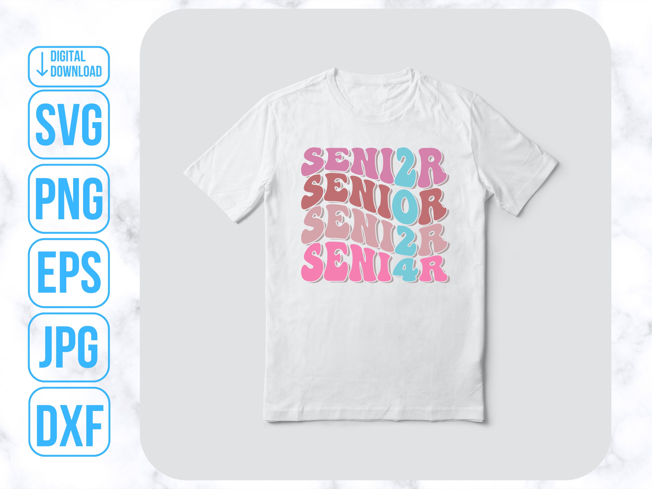 High School Senior, Class of 2024 Senior, Senior Year Svg, Retro Senior ...