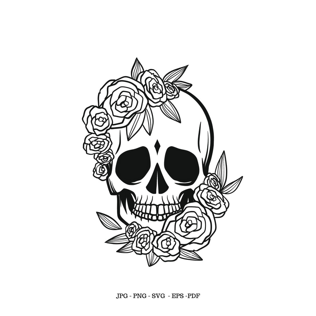 Skull Svg, Gothic Home Decor, Skull Gift Ideas, Svg Design, Instant ...