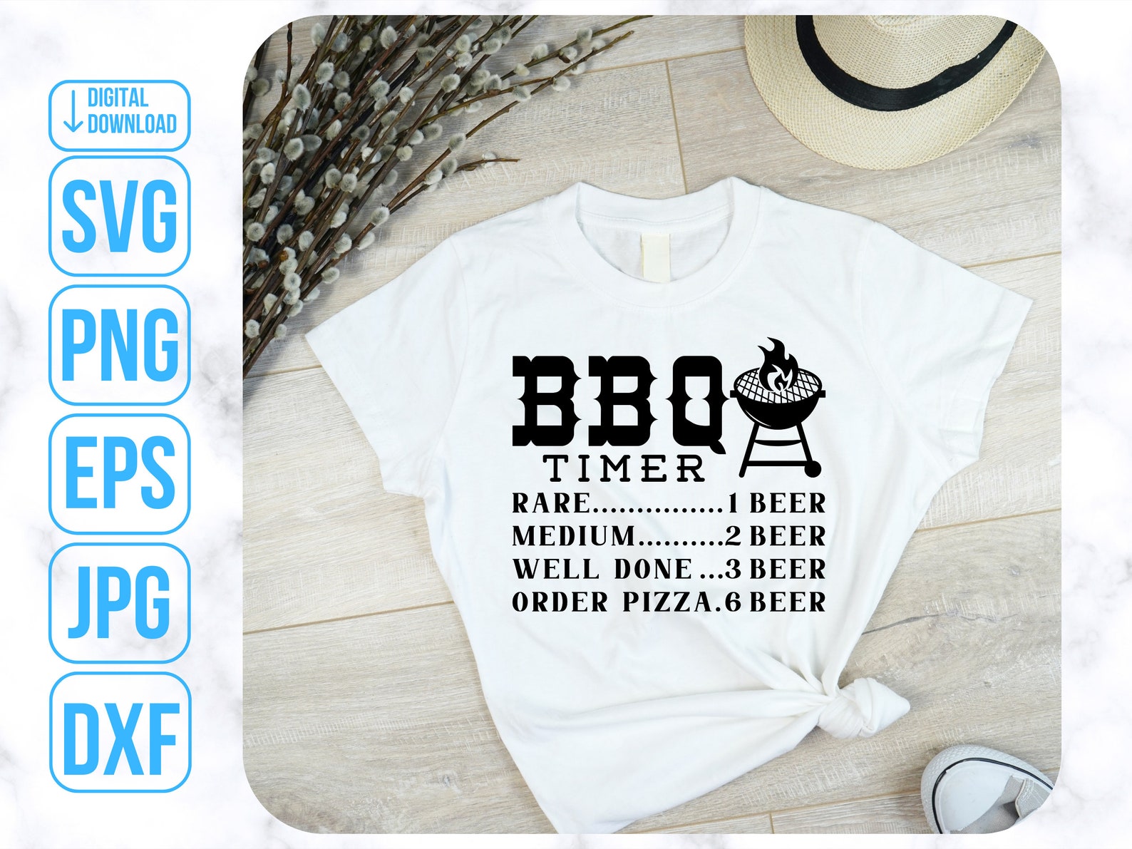 BBQ Timer Svg, BBQ Timer Png, BBQ Gifts for Dad, Fathers Day Gift Svg ...