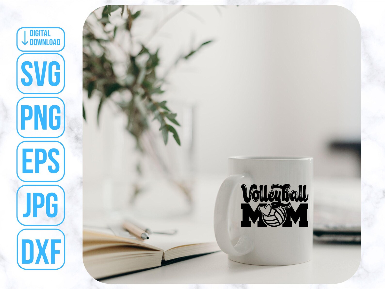 Volleyball Mom Svg, Volleyball Gifts, Volleyball Mom Gifts, Team Mom ...