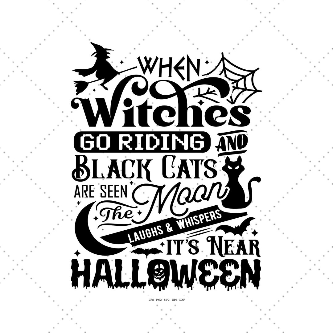 Witches Sign, Haunted House Decor, Fall Sign Svg, Halloween Witch Sign ...